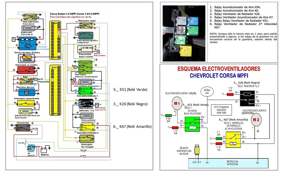 Diagrama de relays y sus cables - Electrónica - Club Corsa CCV